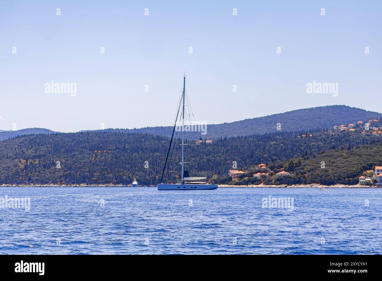 sailing boat at sea Stock Photo - Alamy