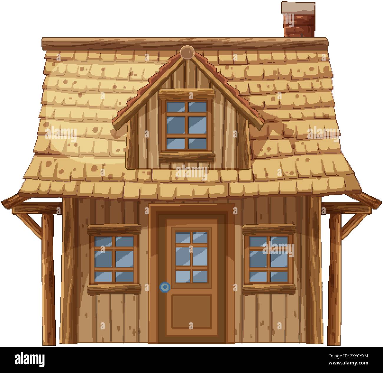 Exterior cottage thatched roof Stock Vector Images - Alamy