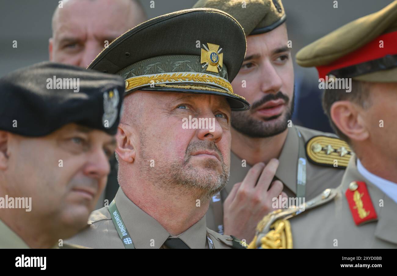 28 August 2024, Saxony, Dresden: Oleksandr Pavliuk (M), Ukrainian ...