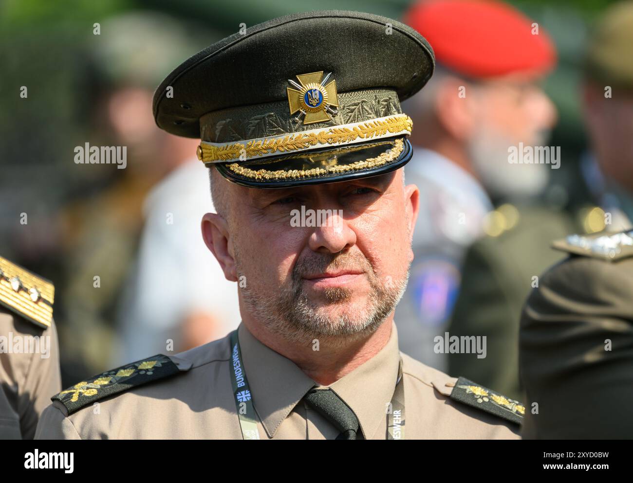 28 August 2024, Saxony, Dresden: Oleksandr Pavliuk (M), Ukrainian ...