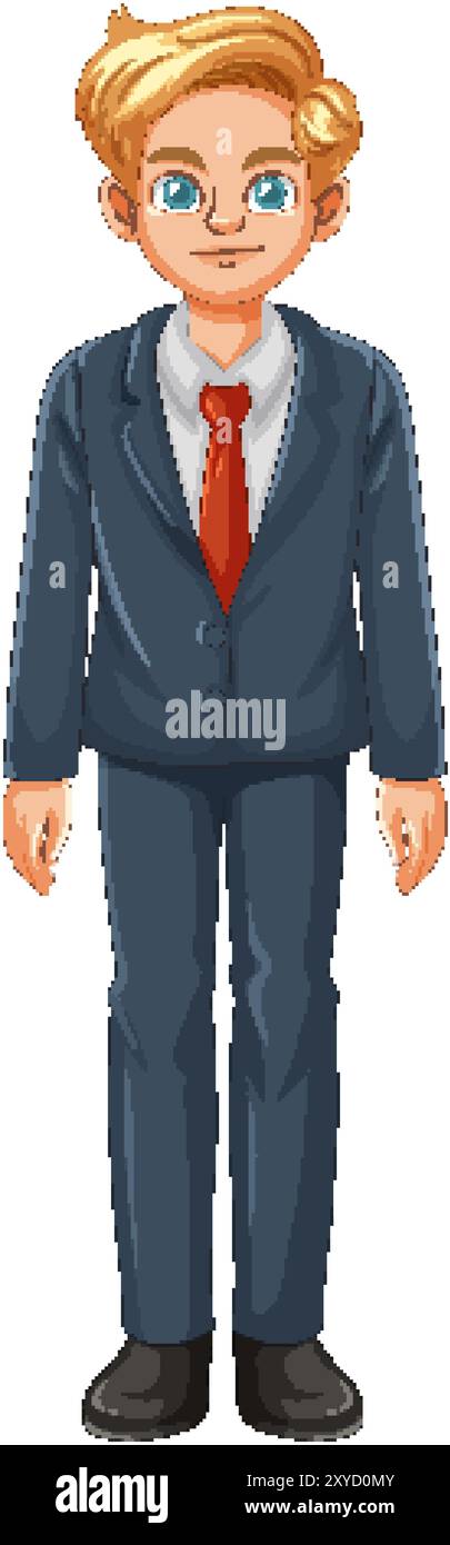 Illustration of a student in a suit Stock Vector Image & Art - Alamy