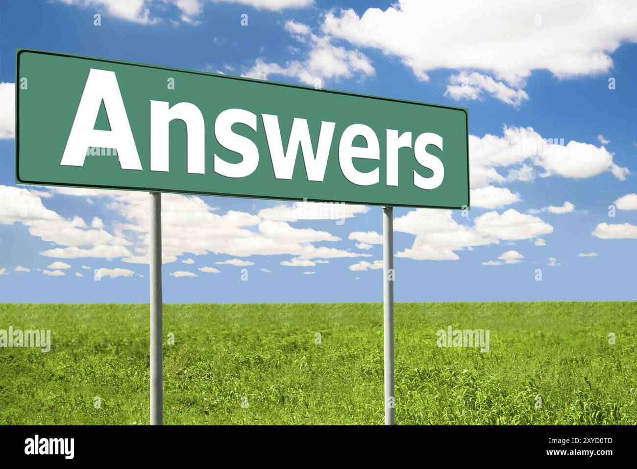 Answers road sign hi-res stock photography and images - Alamy