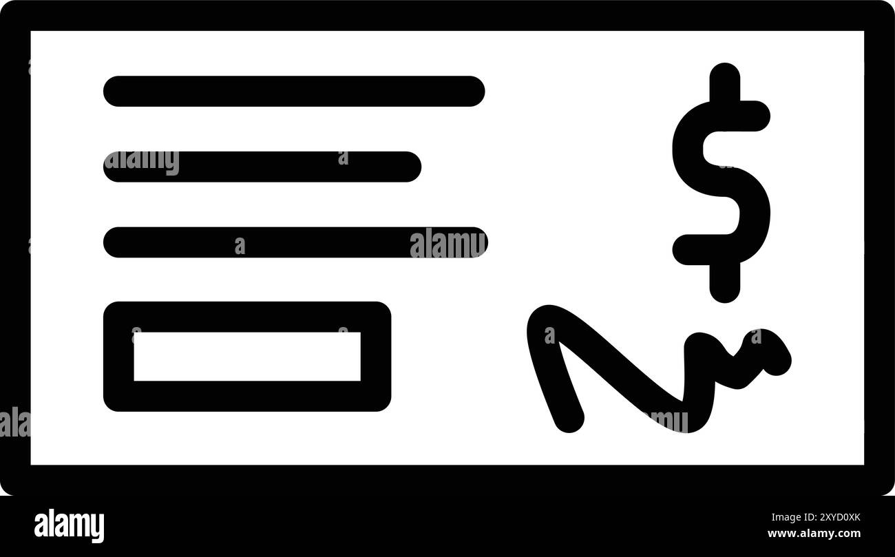 Bank cheque Black and White Stock Photos & Images - Alamy