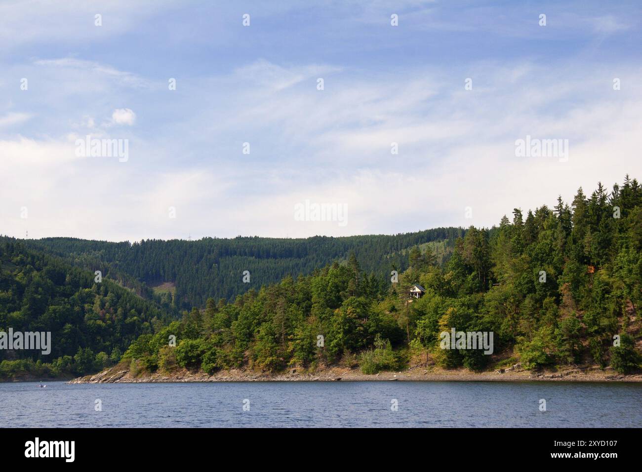 On the Hohenwarte reservoir in Thuringia, the fourth largest reservoir ...