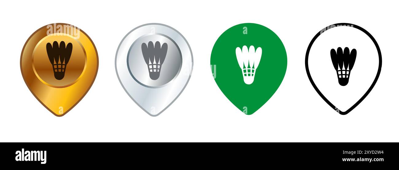 Badminton pin location address place symbol mark sign destination ...