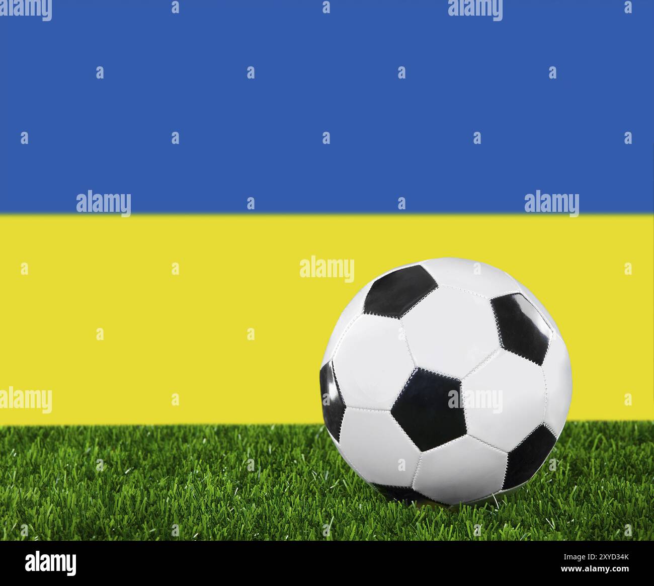 Ukrainian flag on football hi-res stock photography and images - Alamy