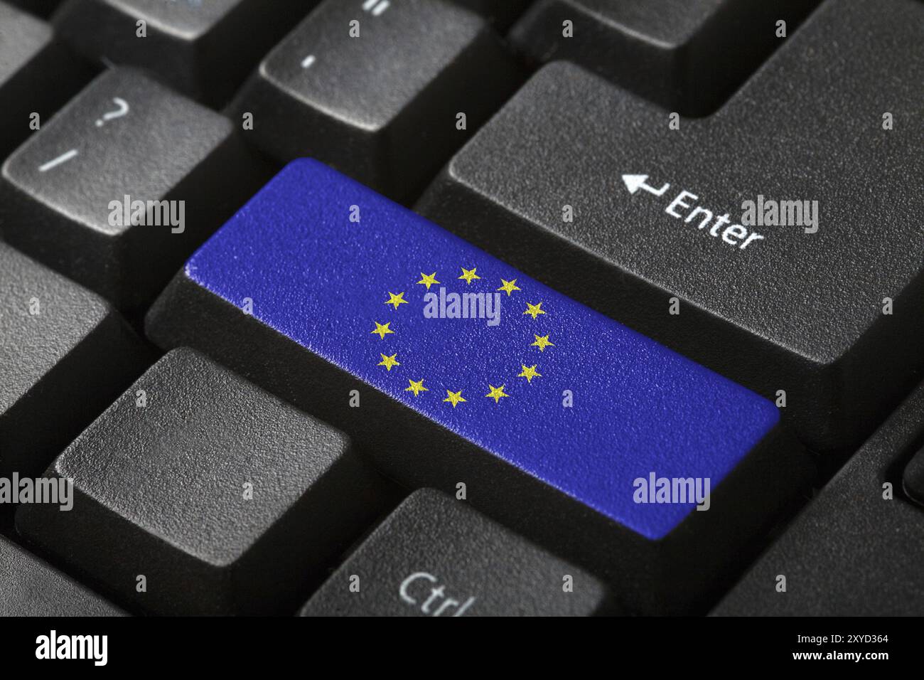 The European Union Flag button on the keyboard. close-up Stock Photo ...