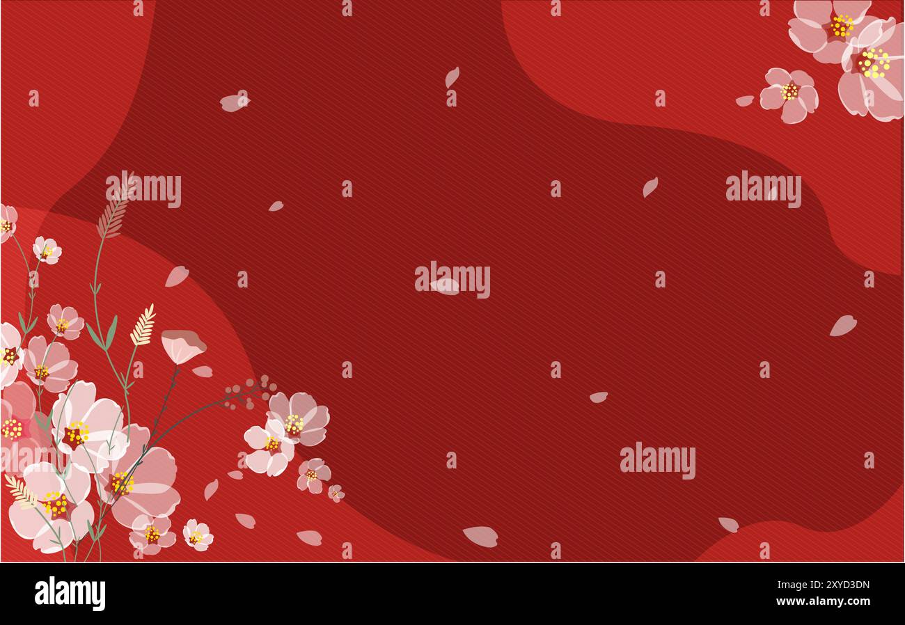 Pink japanese tree blossom in Stock Vector Images - Alamy