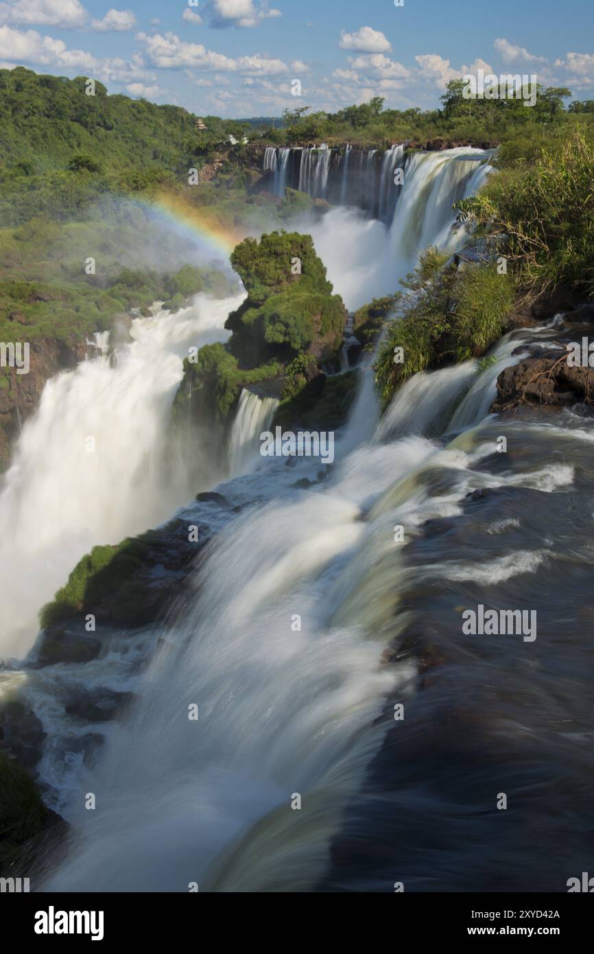 The magnificent waterfalls of Iguazu, one of the seven natural wonders ...