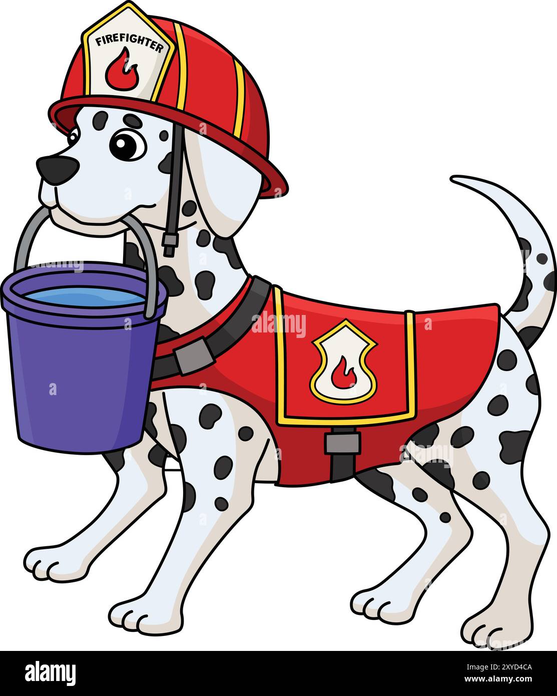 Firefighter Dog Cartoon Colored Clipart Stock Vector Image & Art - Alamy