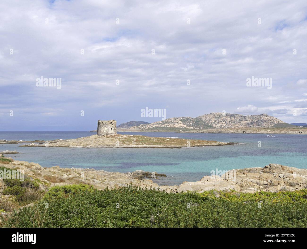 Capo Falcone on the northern tip of the Italian Mediterranean island of ...
