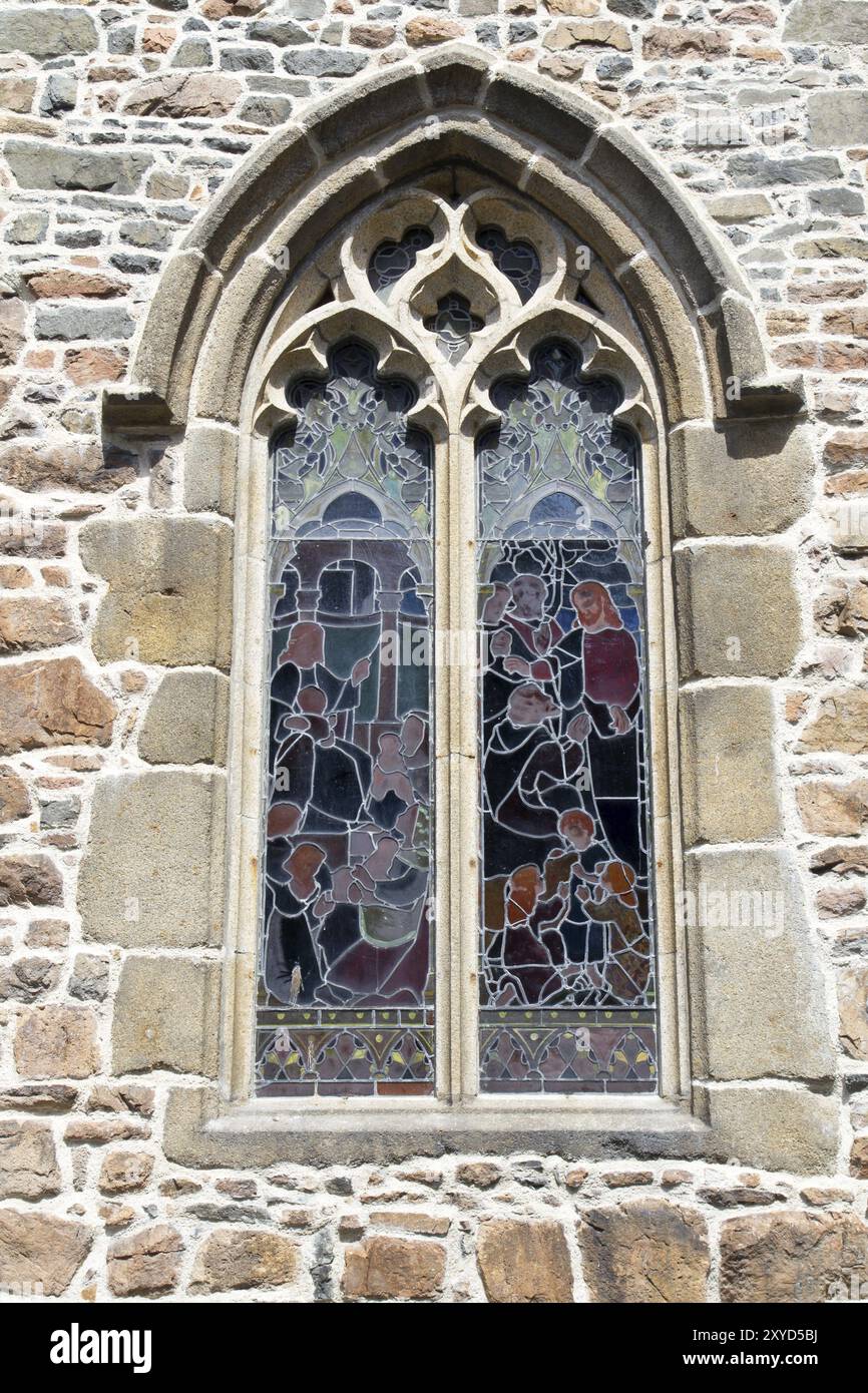 Historic church window from the outside Stock Photo - Alamy