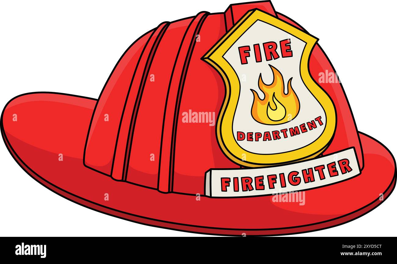 Firefighter Helmet Cartoon Colored Clipart Stock Vector Image & Art - Alamy
