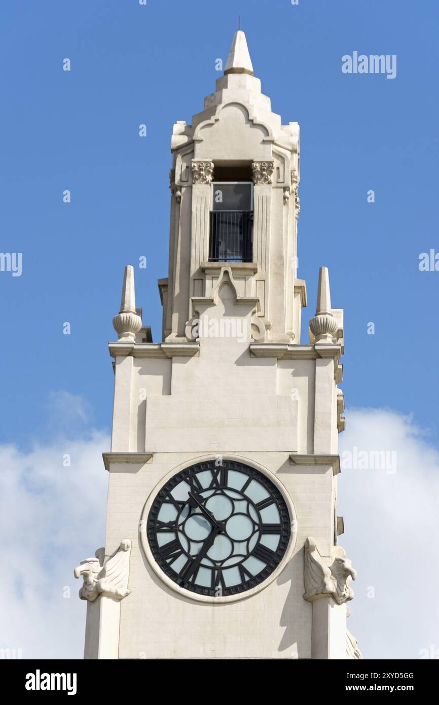 Montreal clock tower located at the entrance of the old port of the ...