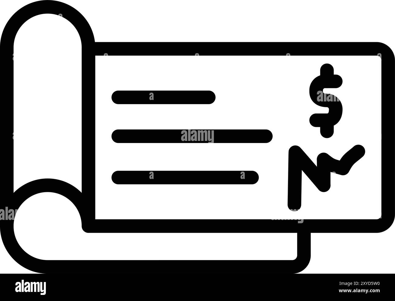 Cheque Vector Icon Design Illustration Stock Vector Image & Art - Alamy
