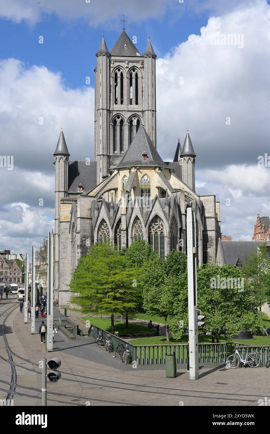 Gothic St. Nicholas Church, Ghent, Flanders, Belgium Stock Photo - Alamy