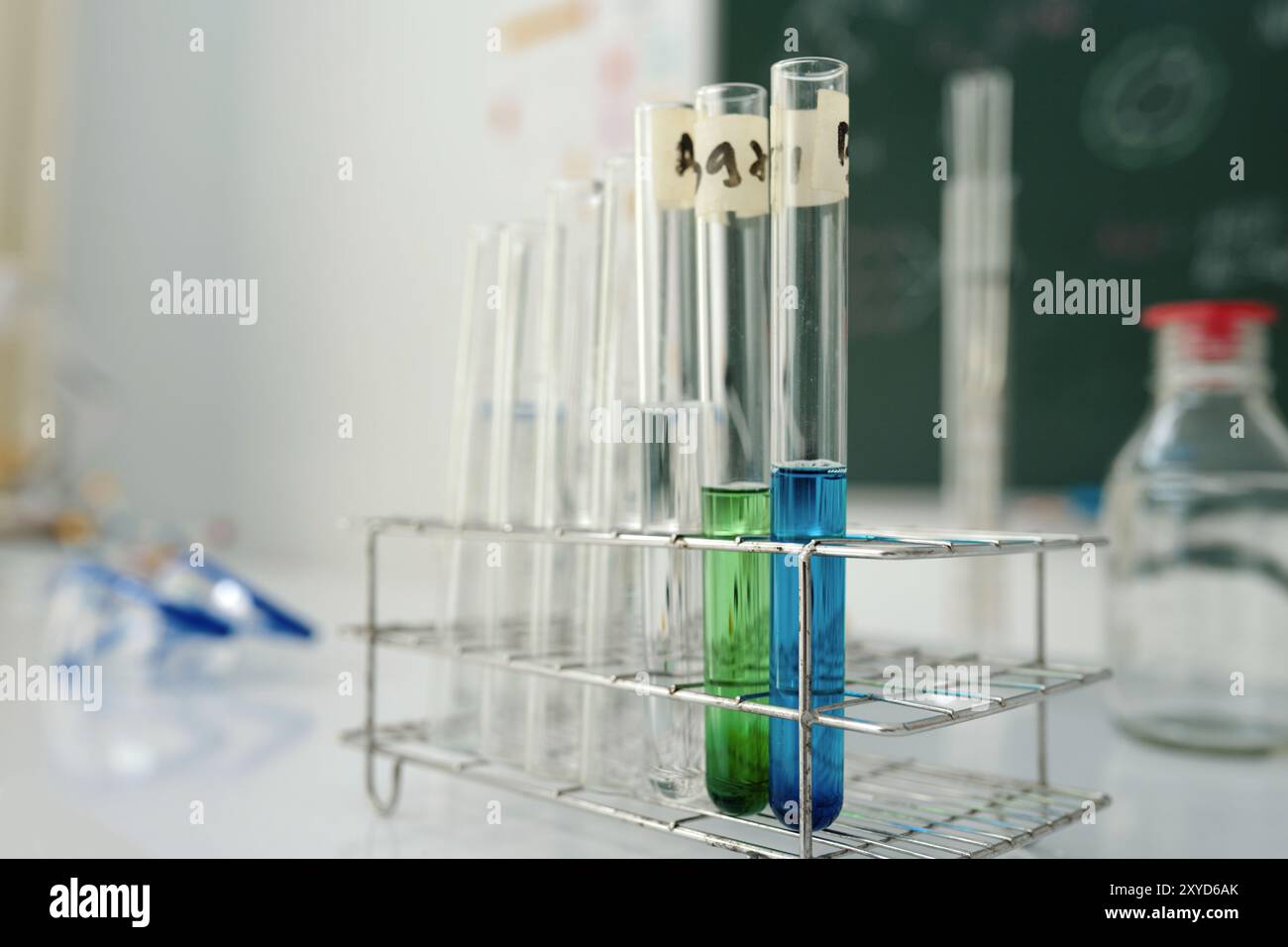 Laboratory Test Tubes Containing Liquid Solutions Stock Photo - Alamy