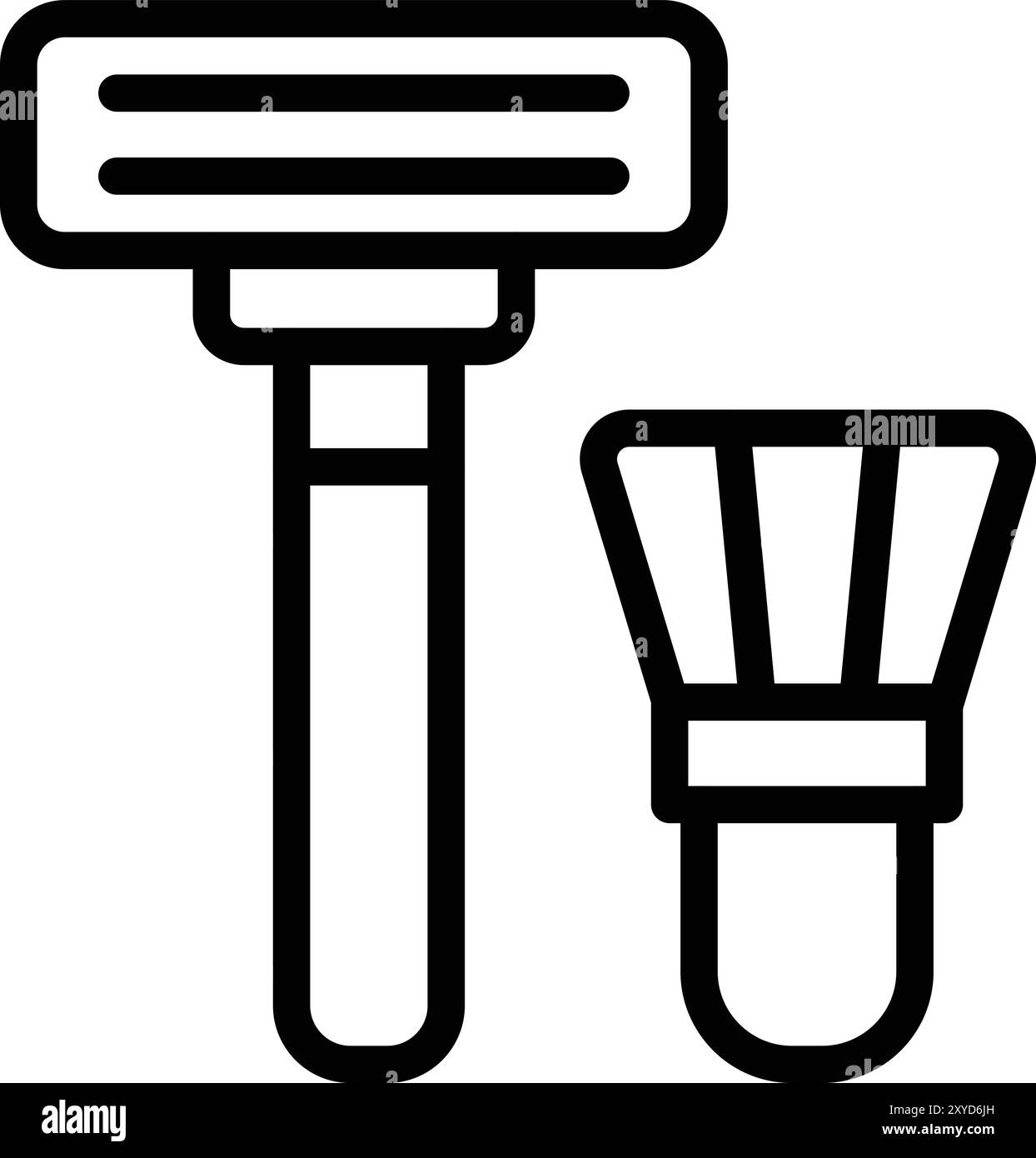Shaver icon set outline Cut Out Stock Images & Pictures - Alamy