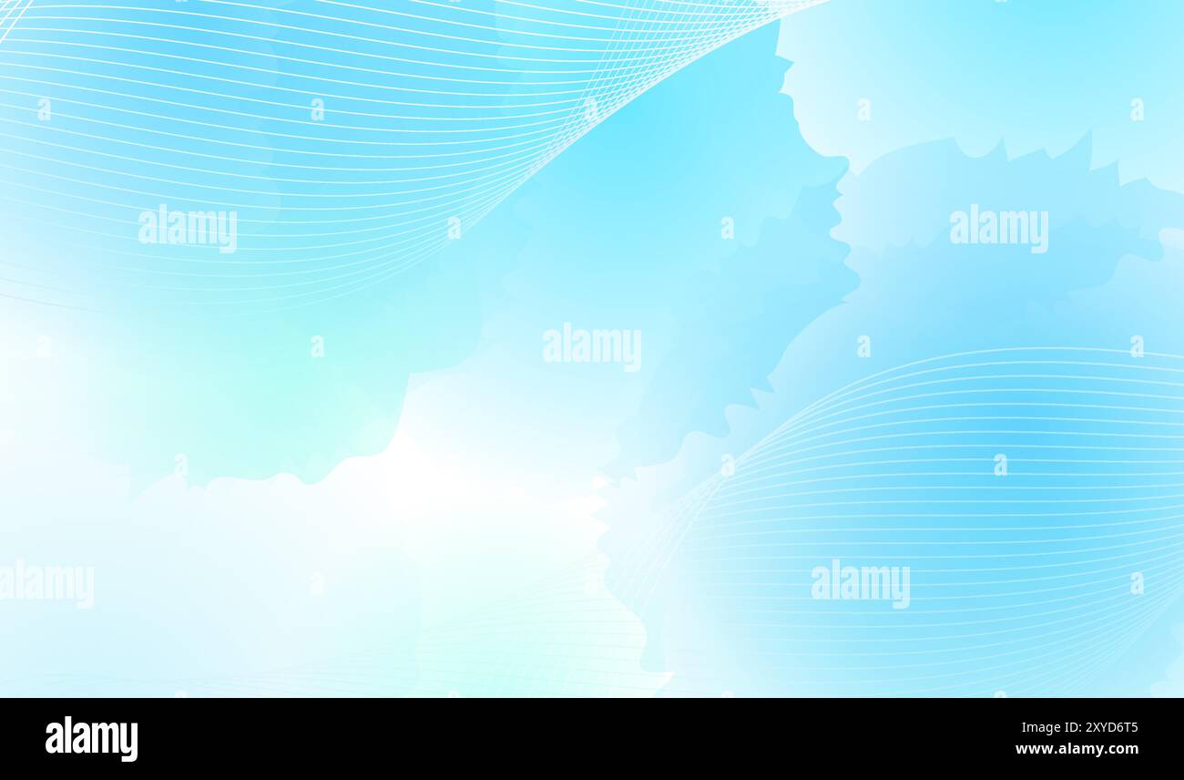 White blue waves background Stock Vector Images - Alamy