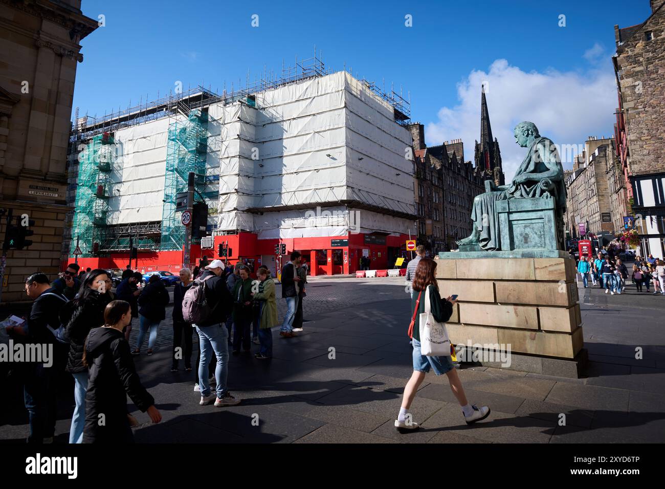 Edinburgh Scotland, UK 29 August 2024. Construction site on the corner ...