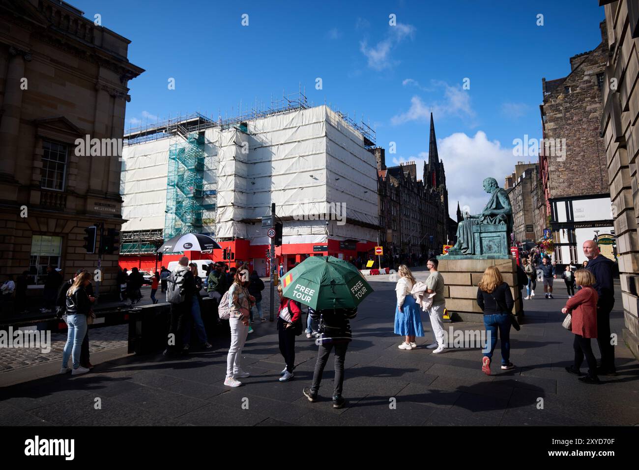 Edinburgh Scotland, UK 29 August 2024. Construction site on the corner ...