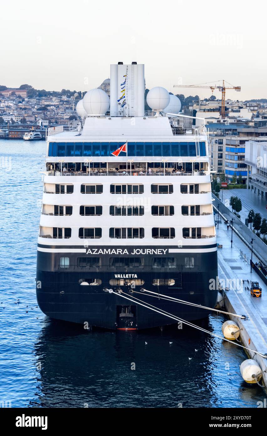 Azamara Journey Cruise Ship docked at Galataport Cruise Terminal, on ...