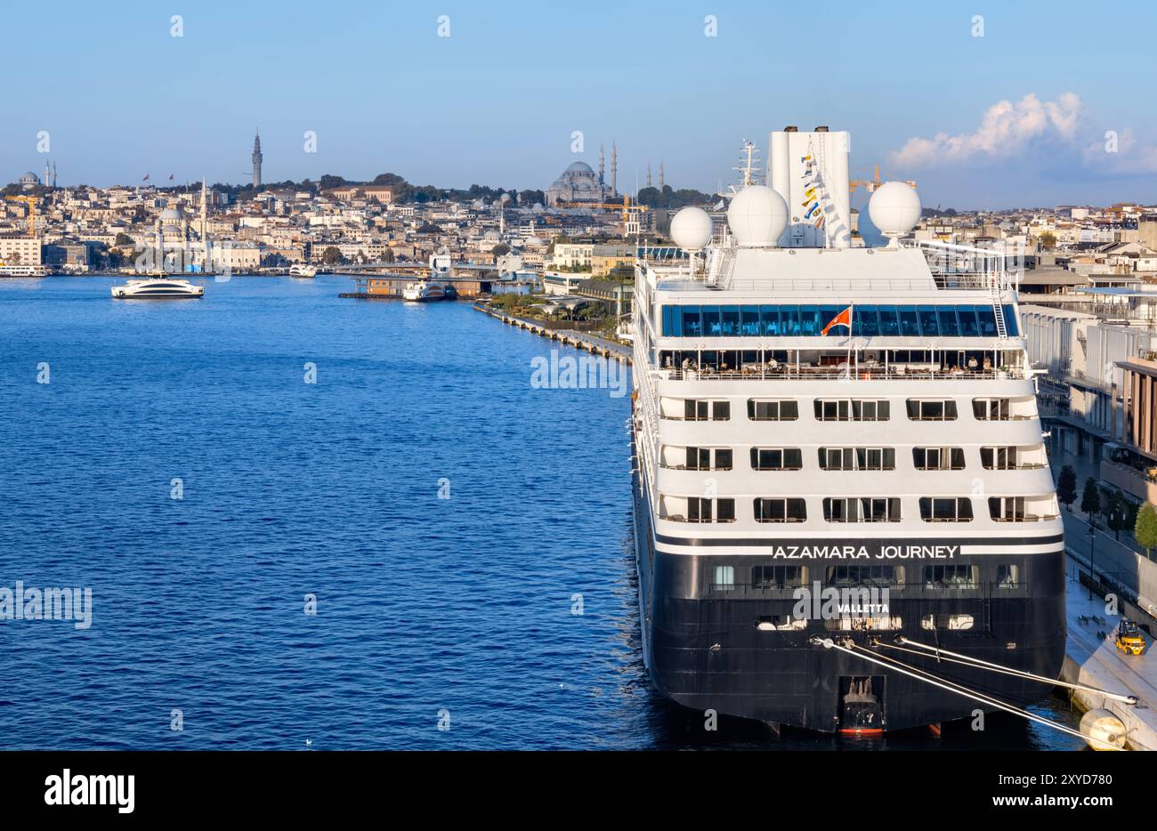 Azamara Journey Cruise Ship docked at Galataport Cruise Terminal, on ...