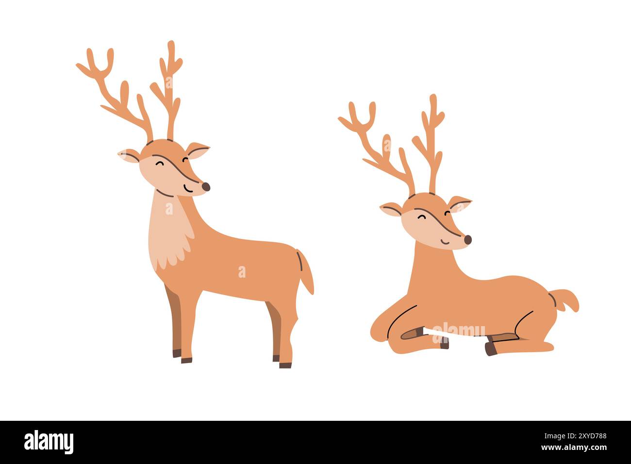Reindeer wildlife cartoon Stock Vector Images - Alamy