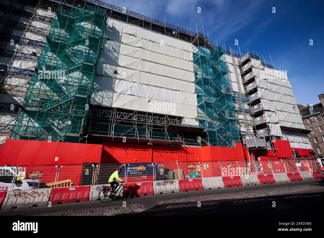 Edinburgh Scotland, UK 29 August 2024. Construction site on the corner ...