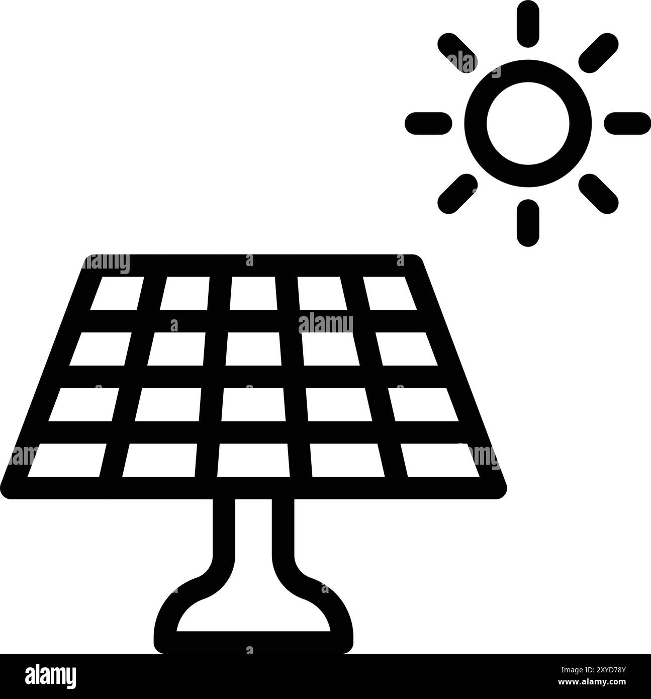 Solar panel Vector Icon Design Illustration Stock Vector Image & Art ...