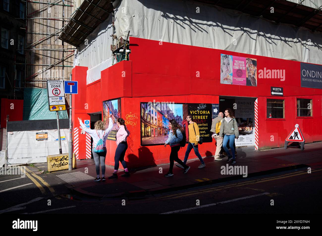 Edinburgh Scotland, UK 29 August 2024. Construction site on the corner ...