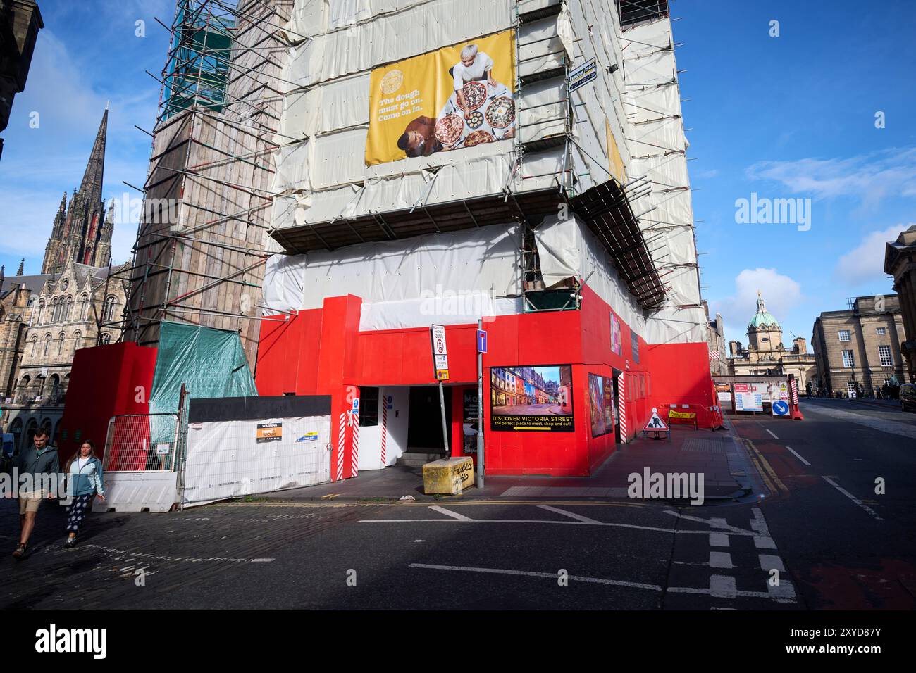 Edinburgh Scotland, UK 29 August 2024. Construction site on the corner ...