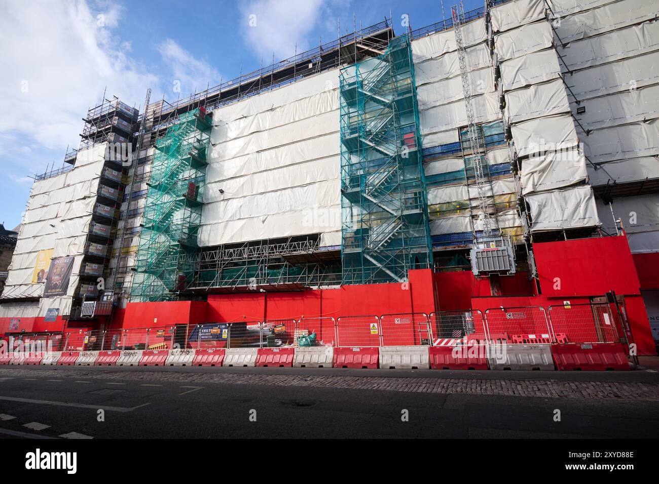 Edinburgh Scotland, UK 29 August 2024. Construction site on the corner ...