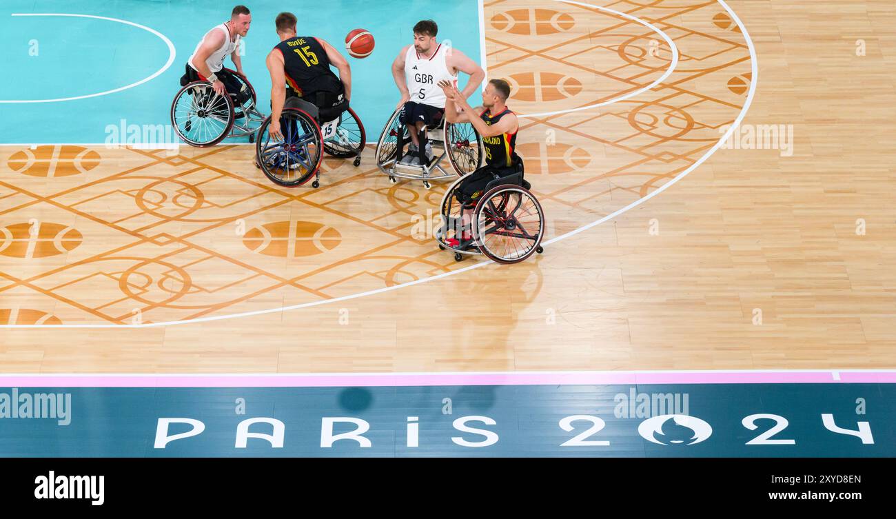 Paris, France. 29th Aug, 2024. Paralympics, Paris 2024, wheelchair ...