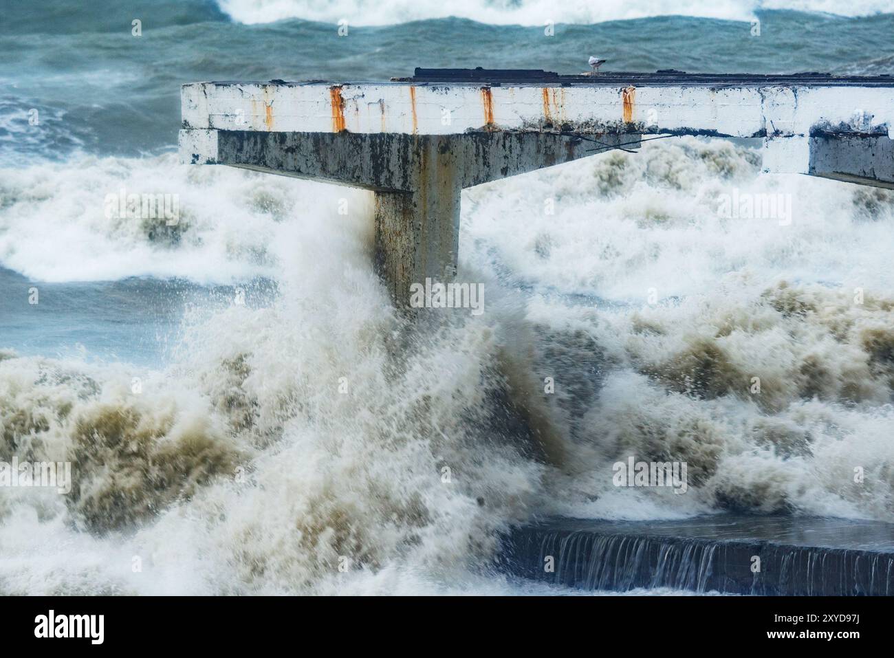 High sea waves at stormy weather Stock Photo - Alamy