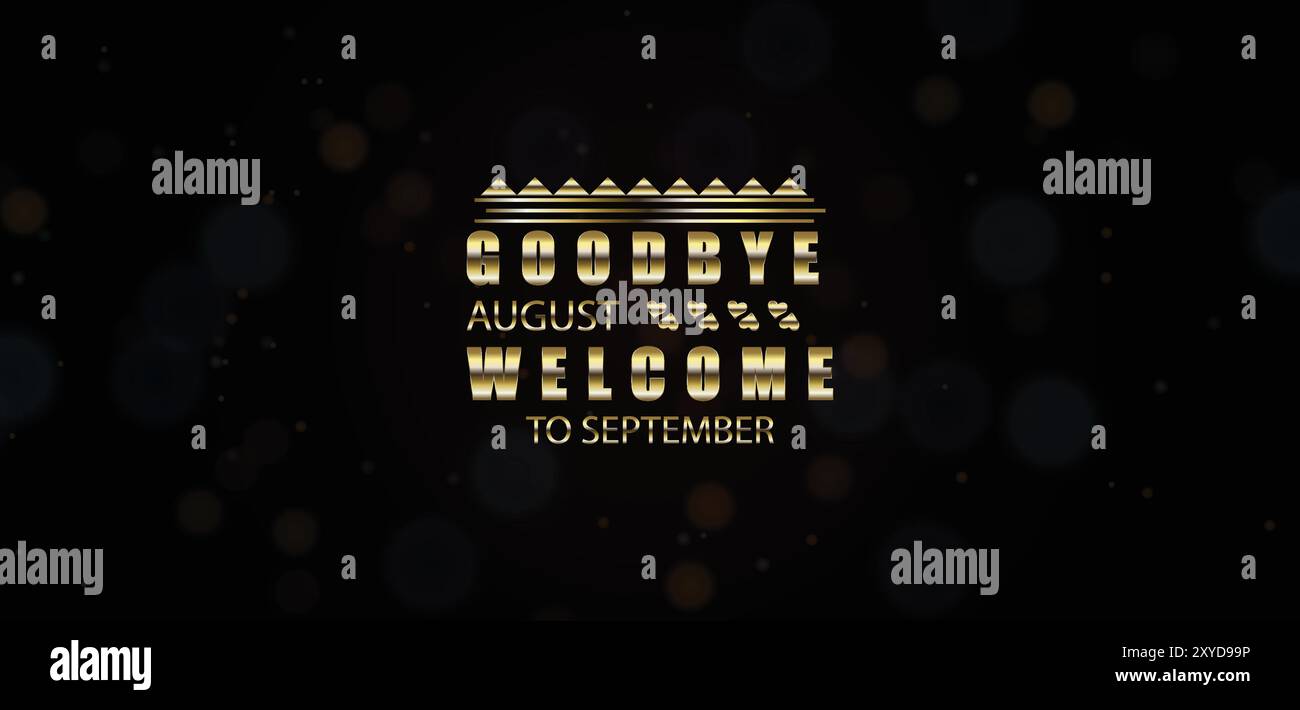 Welcome september text blue hi-res stock photography and images - Alamy