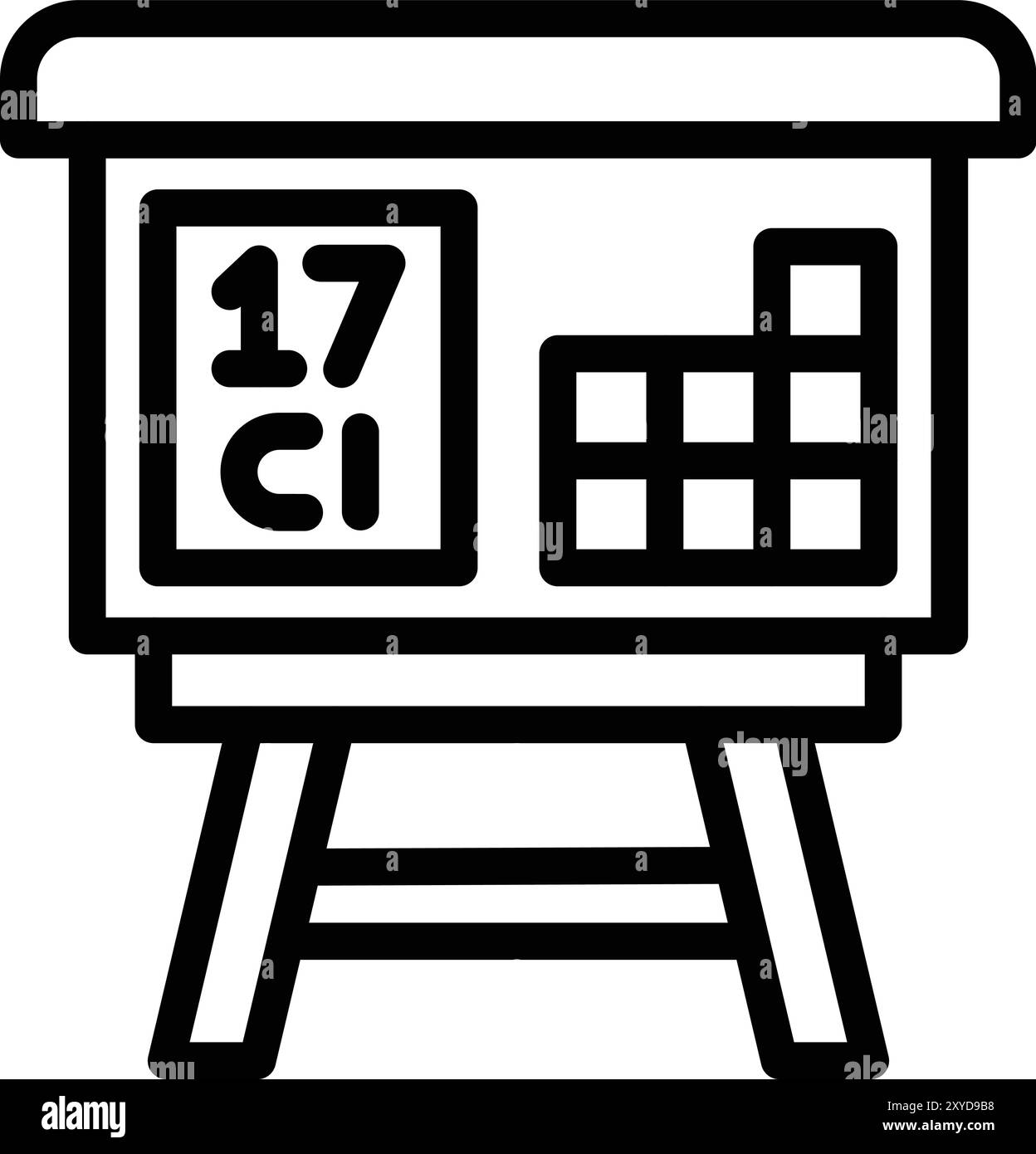 Periodic table elements isolated Black and White Stock Photos & Images ...