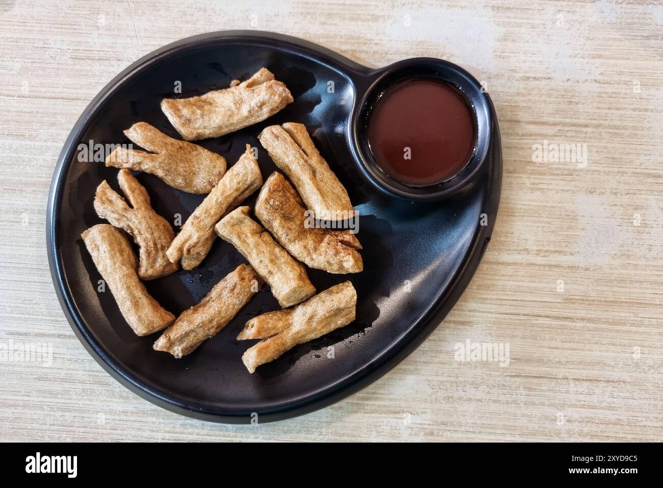 Authentic fried keropok lekor, popular traditional snack among locals ...