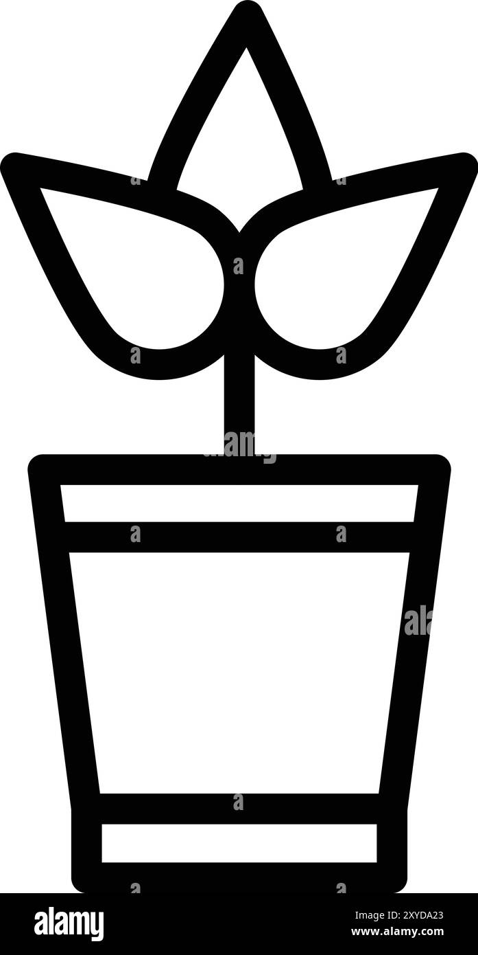 Plant vector vector vectors Black and White Stock Photos & Images - Alamy