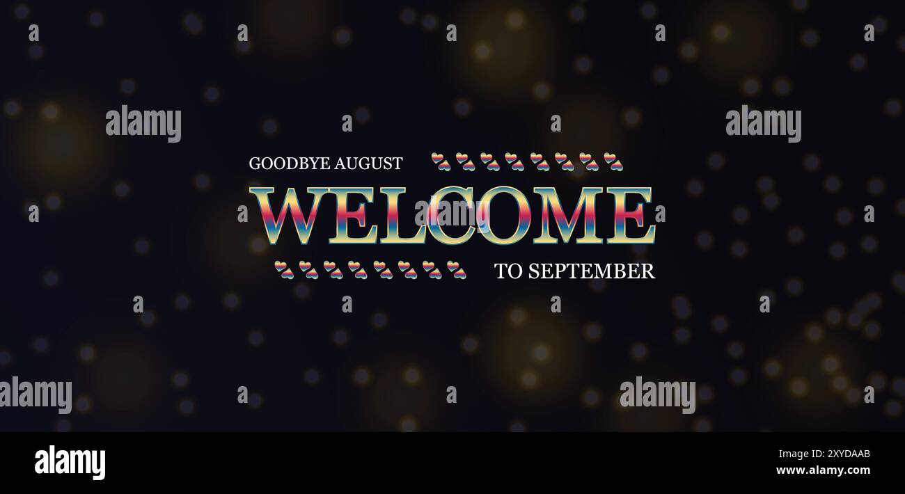 September A Fresh Start After the End of August Stock Vector Image ...