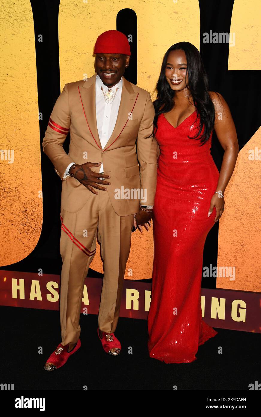 LOS ANGELES, CALIFORNIA - AUGUST 27: (L-R) Tyrese Gibson and Zelie ...