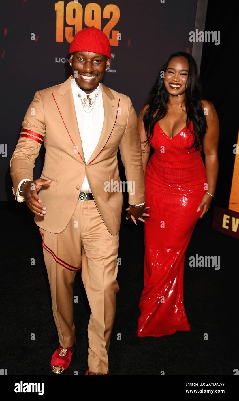 LOS ANGELES, CALIFORNIA - AUGUST 27: (L-R) Tyrese Gibson and Zelie ...