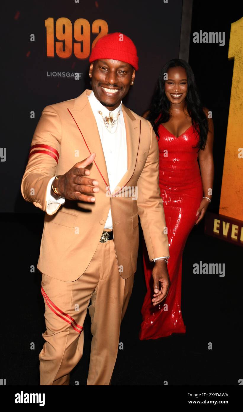 LOS ANGELES, CALIFORNIA - AUGUST 27: (L-R) Tyrese Gibson and Zelie ...