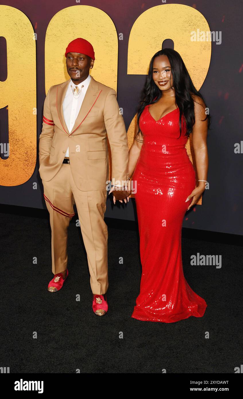 LOS ANGELES, CALIFORNIA - AUGUST 27: (L-R) Tyrese Gibson and Zelie ...