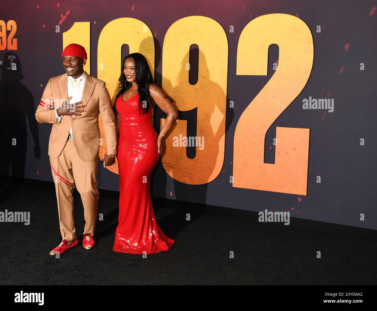 LOS ANGELES, CALIFORNIA - AUGUST 27: (L-R) Tyrese Gibson and Zelie ...