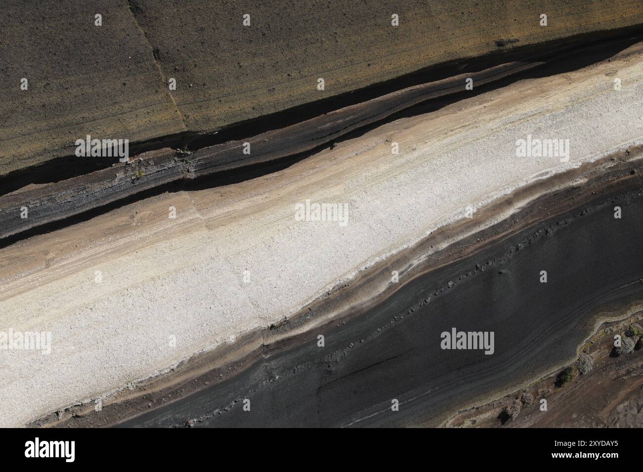 Ash layers from the various volcanic eruptions Stock Photo - Alamy