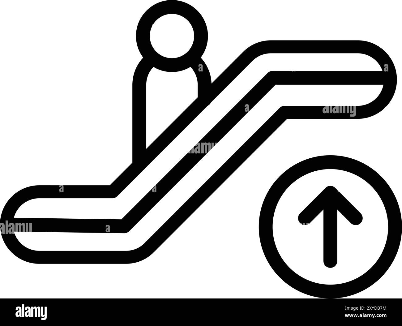Escalator linear icon sign Stock Vector Images - Alamy