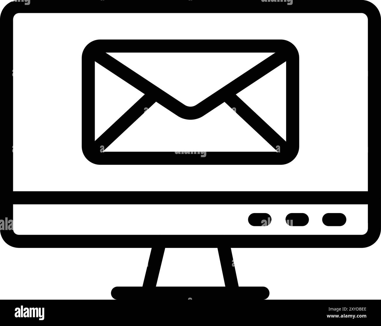 Mail icon outline vector Black and White Stock Photos & Images - Alamy