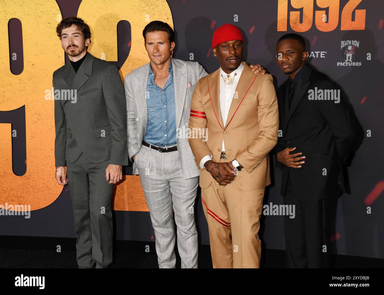 LOS ANGELES, CALIFORNIA - AUGUST 27: (L-R) Dylan Arnold, Scott Eastwood ...