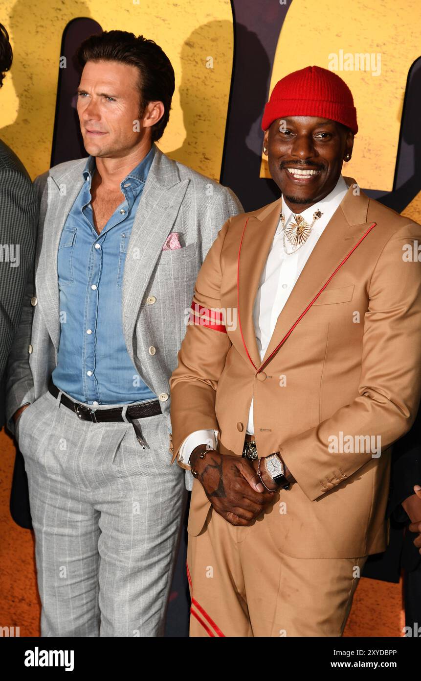 LOS ANGELES, CALIFORNIA - AUGUST 27: (L-R) Scott Eastwood and Tyrese ...